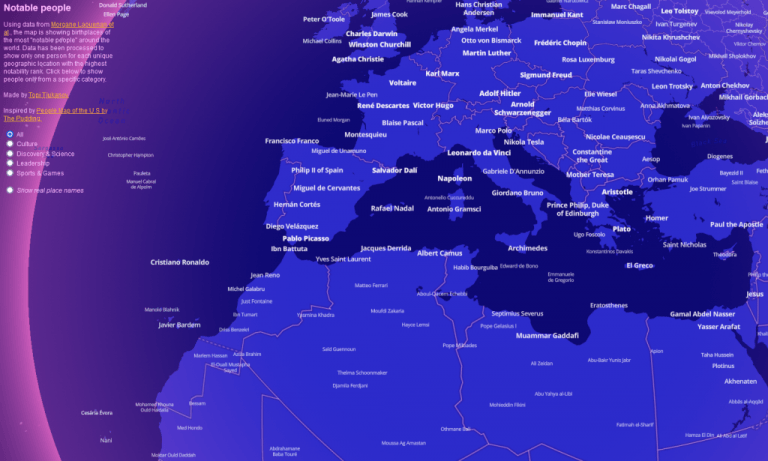 Noteable People: Auf diesem interaktiven Globus findest du die VIPs ...
